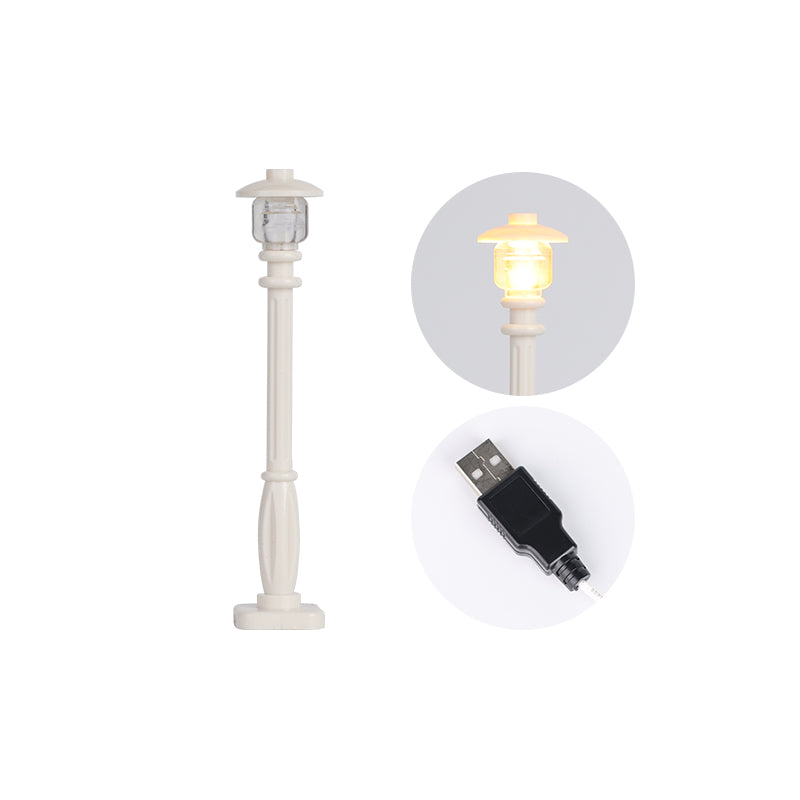 Terminal LED USB Plug Street Light Lamp Post For Building Block DIY Tr