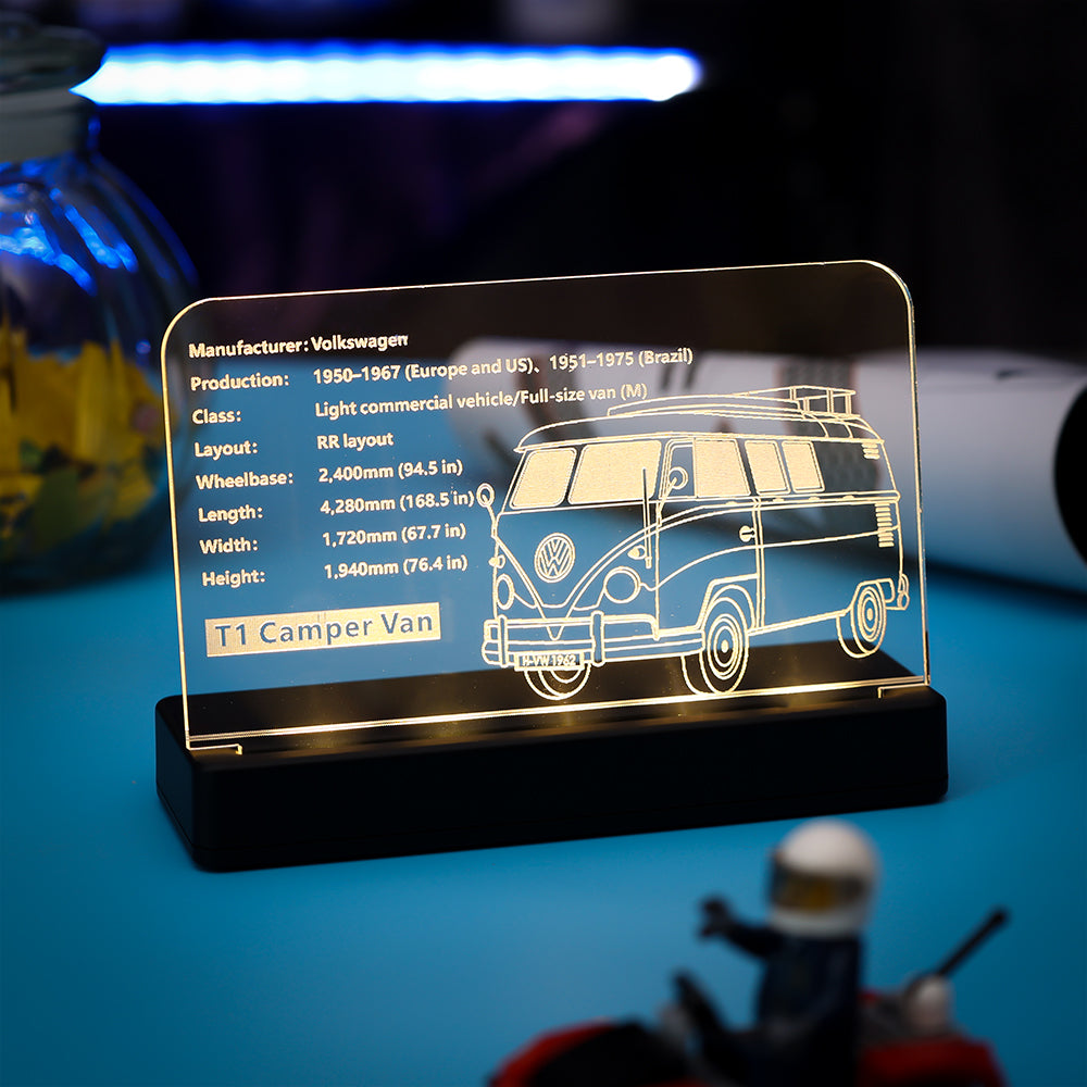 LEGO Acrylic Display Nameplate for Volkswagen T1 Camper Van #10220
